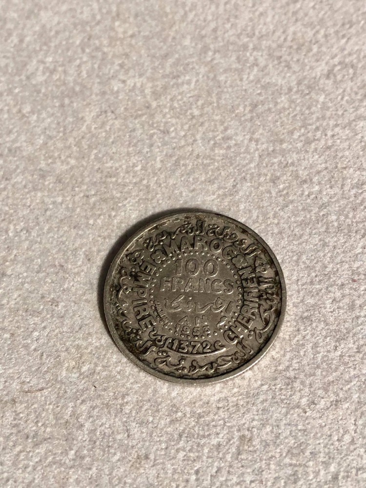 Banuti argint MONEDA ARGINT MAROC 1953 - 100 FRANCS | arhiva Okazii.ro