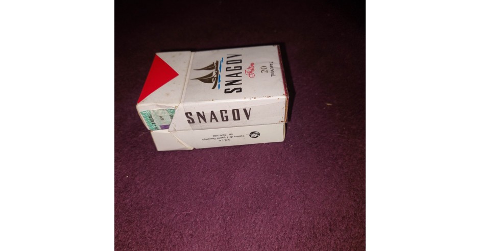 Reclama veche tigari,2 Pachete de tigari vechi SNAGOV 1 Simplu+1 new ...
