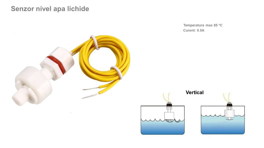 Senzor nivel apa lichid plutitor vertical | arhiva Okazii.ro