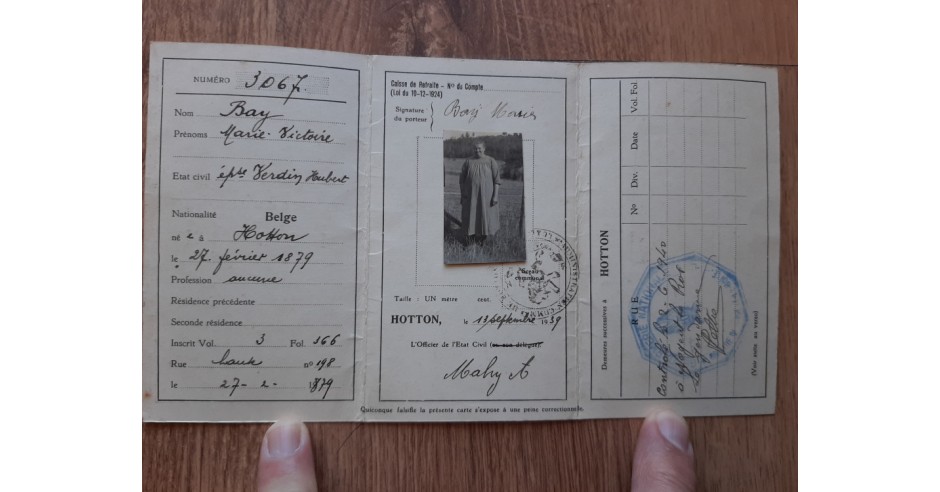 Carte de identitate Belgia buletin vechi 1939 regat WW2 | arhiva Okazii.ro