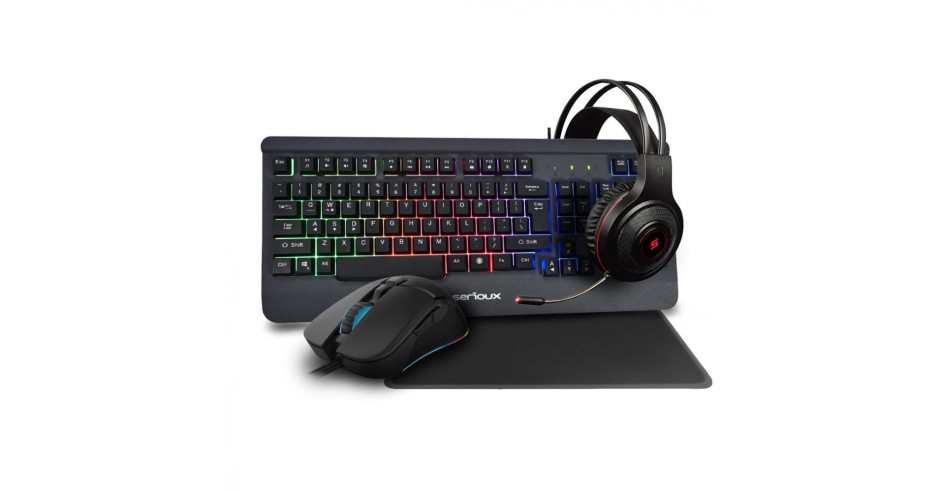 Kit Gaming Serioux Kayel 4 in 1, Tastatura de gaming, 104 taste, 19 ...