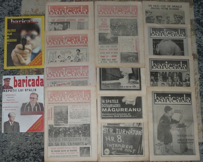 Ziar Baricada, anul II,1991,12 numere + 2 Revista,ziare dupa Revolutie ...