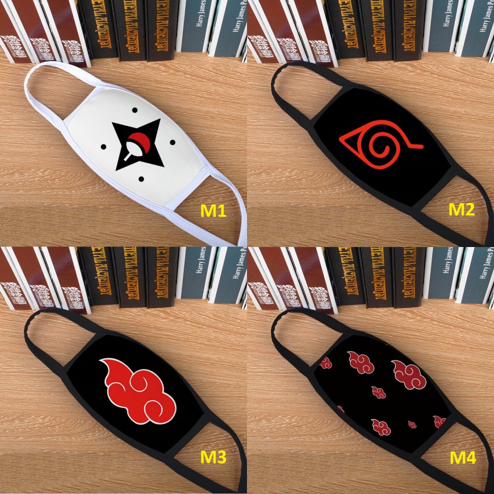 Set 2x masca fata Naruto Shippuden Uzumaki Konoha Akatsuki Uchiha Anime ...