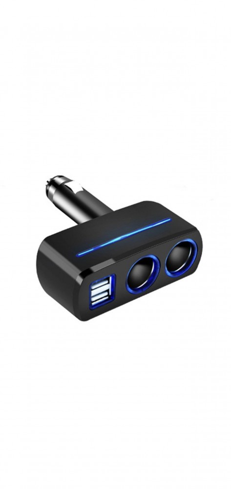 Adaptor Priza Auto, 120W, 2 x Soclu Auto, 2 x USB,90?,12/24V,Indicator ...