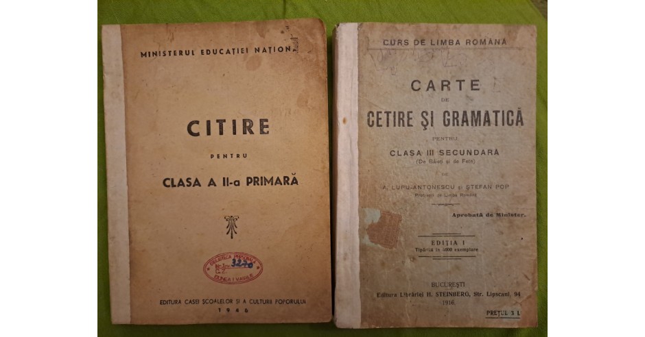 Carte de gramatica si citire- 2 vol, interbelic | arhiva Okazii.ro