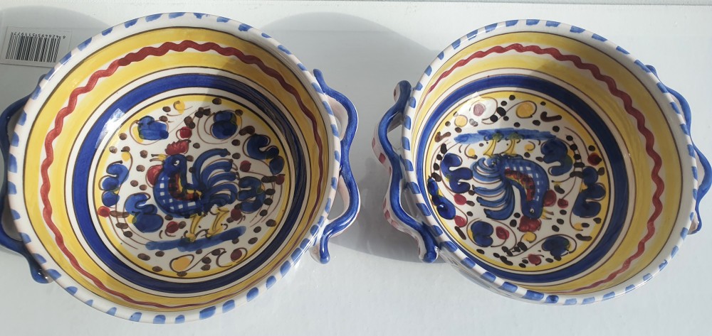 Set doua castronele, castroane. fructiere pictate manual, Germania ...