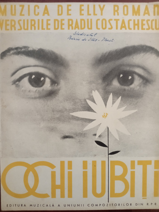 Ochi iubiți / Elly Roman / Radu Costăchescu / partitură note muzicale ...