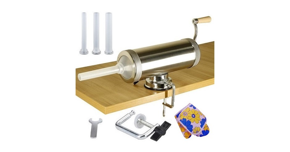 Carnatar Aparat Umplut Carnat 2.5 kg, 5 Palnii, Inox, Masina Carnati ...
