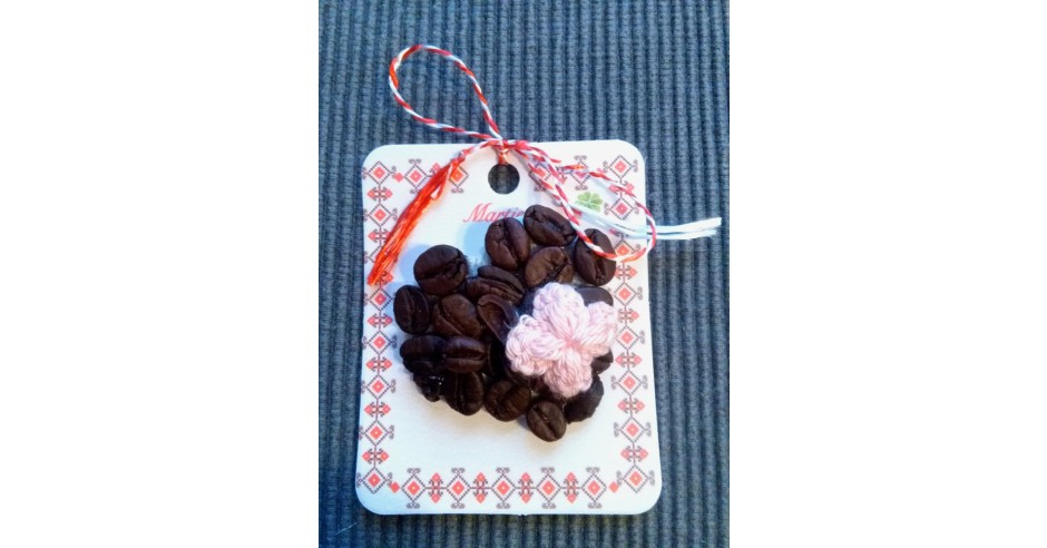 mini inimioara - martisor din boabe de cafea (unicat) | arhiva Okazii.ro