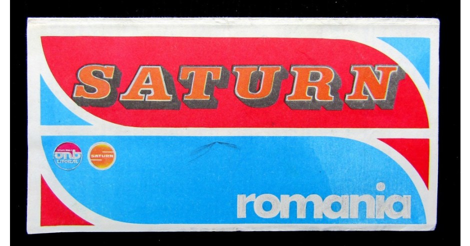 SATURN. Pliant turistic cu harta. ONT Litoral anii '70. | arhiva Okazii.ro