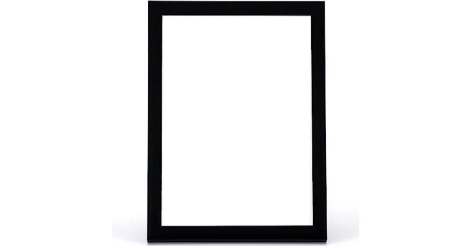 Rama foto A4 din plastic, culoare neagra, dimensiune 21x30 cm, decor de ...
