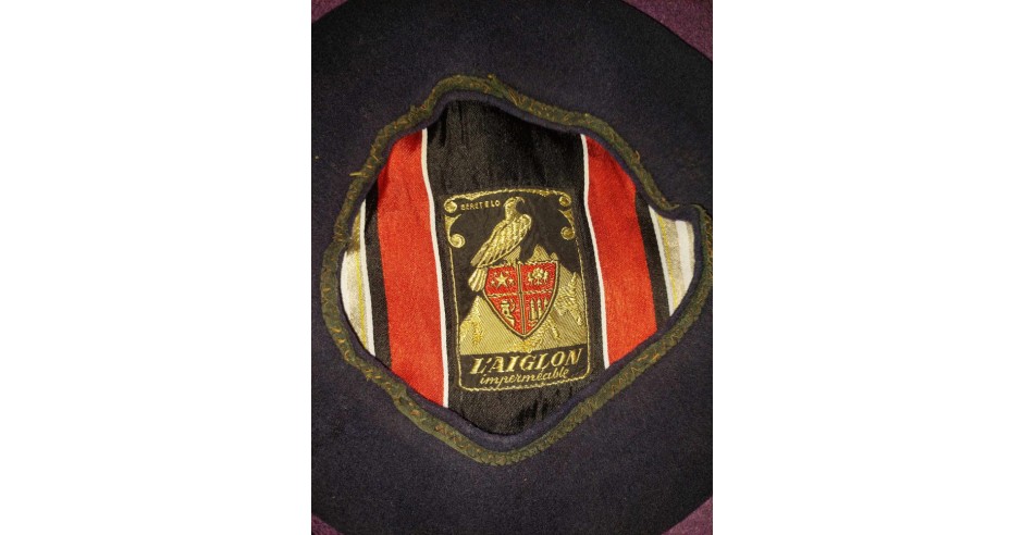 Basca/Bereta veche Originala,bereta neagra BERETELO L AIGLON militara ...