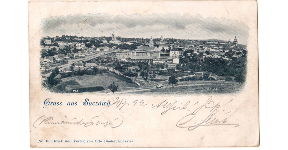 SV * Salutari din SUCEAVA * VEDERE GENERALA DINSPRE CETATE * 1899 RARA ...