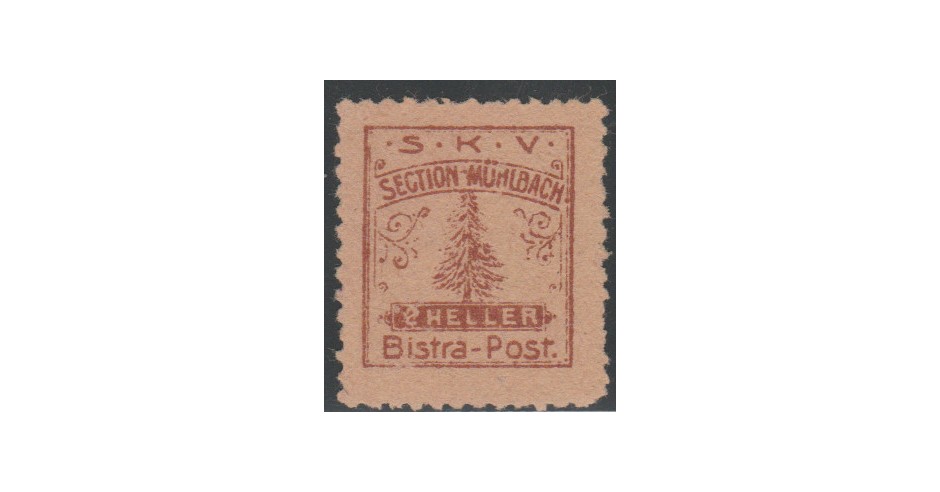 1907 Romania - Timbru 2 heller Posta Locala Bistra, SKV, varietate cu ...