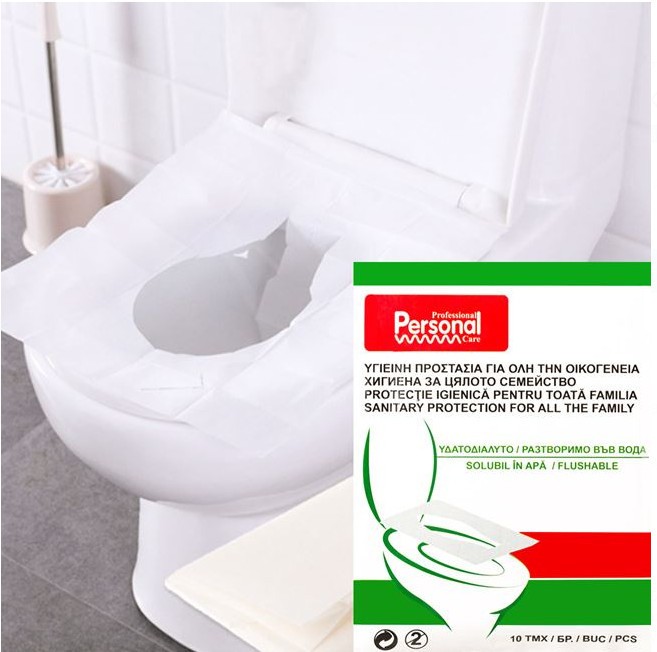 Set 10 buc huse igienice din hartie pentru colac WC | arhiva Okazii.ro