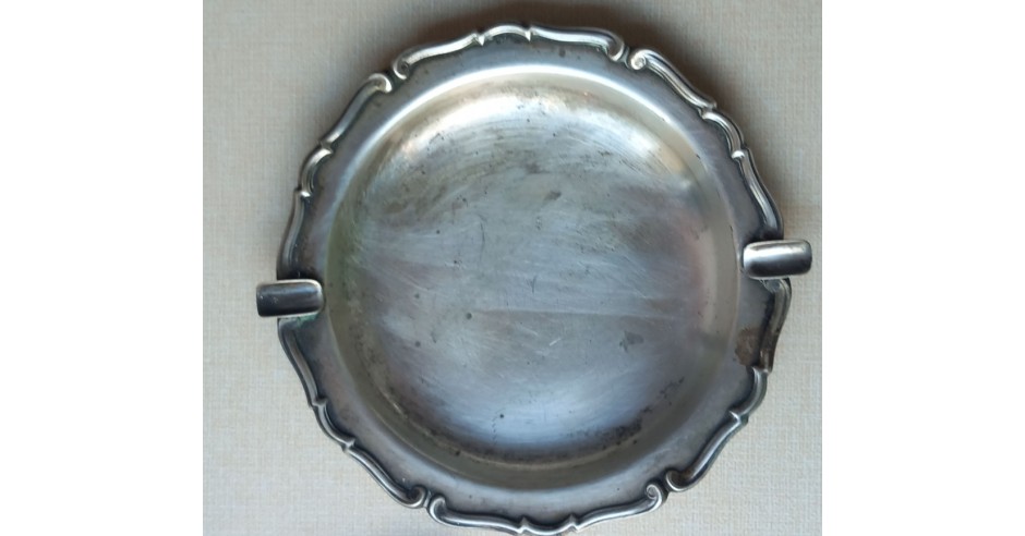 (27) SCRUMIERA DIN ARGINT, TIP FARFURIOARA, MODEL VINTAGE, MARCAJ 800 ...