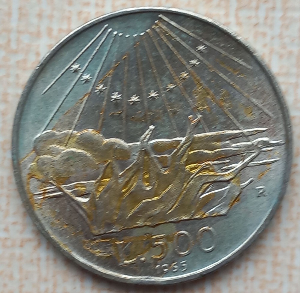 (A367) MONEDA DIN ARGINT ITALIA - 500 LIRE 1965, DANTE ALIGHIERI | arhiva Okazii.ro