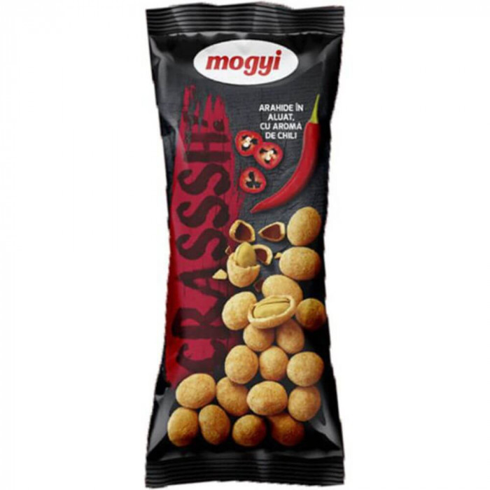 Alune in Aluat, Chili, Mogyi Crasssh, 60 g, Mogyi Alune Prajite in ...