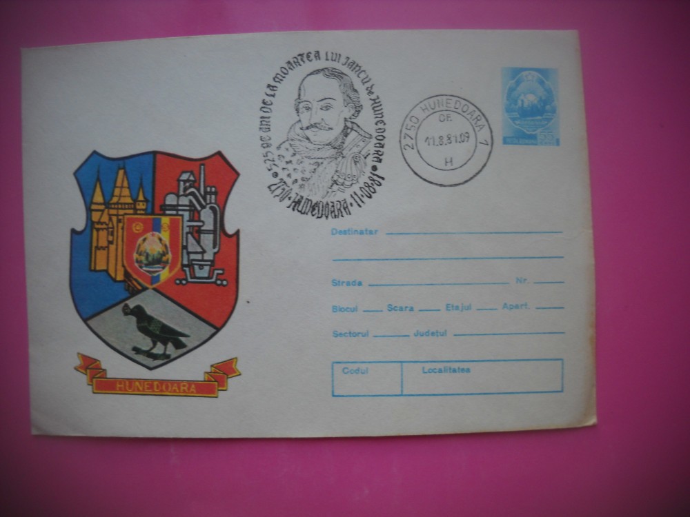 HOPCT PLIC 3867 STEMA HERALDICA MUNICIPIUL HUNEDOARA-IANCU DE HUNEDOARA ...