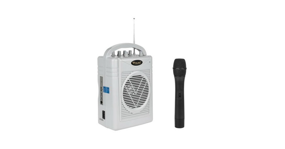 Kit wireless portabil, microfon + boxa amplificator, 8 ohm, putere max ...