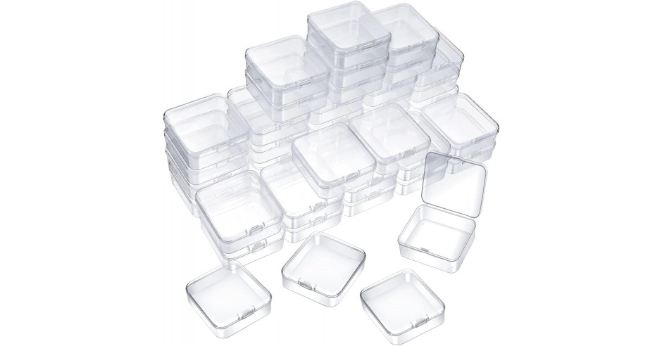 48 pachete de containere mici din plastic transparentă Cutie de ...