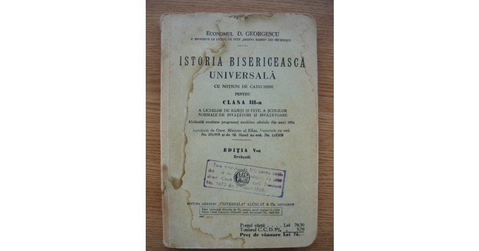 Istoria Bisericeasca Universala, D. Georgescu, 1937, Crestinism, Manual ...