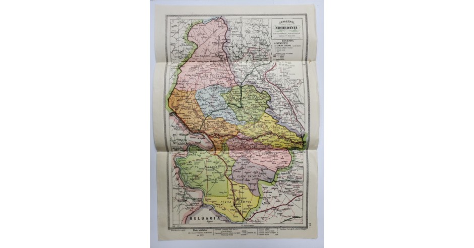 HARTA JUDETULUI MEHEDINTI , DUPA NOUA IMPARTIRE ADMINISTRATIVA , 1928 ...