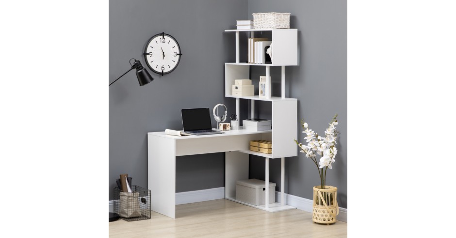 HOMCOM Birou Modern pentru Calculator in forma de L, Masa de scris ...