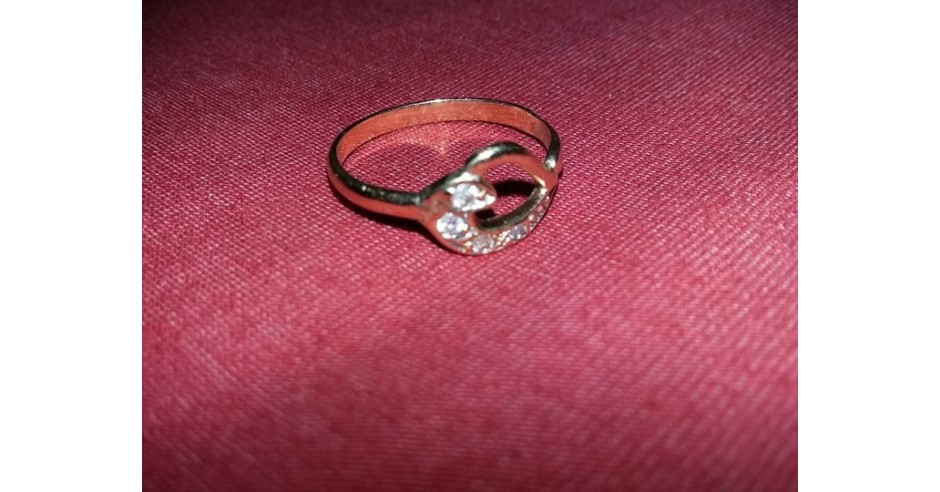 Inel vechi aur 14k model superb,inimioare,superb,marcat si verificat,T ...