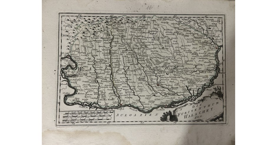 Harta veche color Tara Romaneasca 1789 Von Reilly | arhiva Okazii.ro
