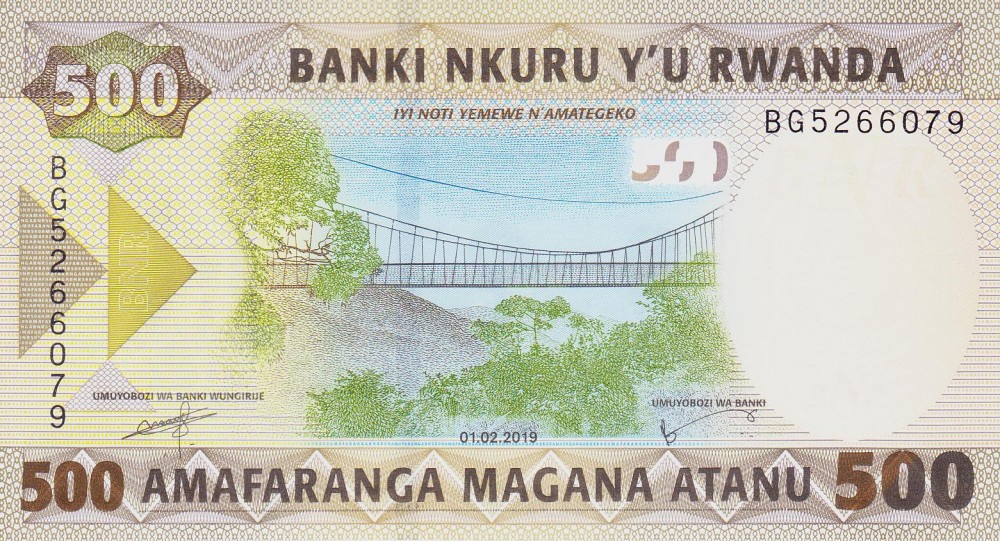 Bancnota Rwanda 500 Franci 2019 - PNew UNC | arhiva Okazii.ro