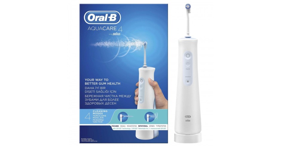 Irigator bucal portabil Aquacare MDH20 Oxy Jet Oral-B, 145 ml, 2 setari, Alb | arhiva Okazii.ro