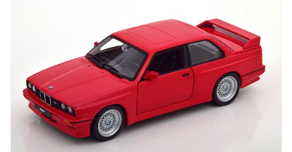 Macheta BMW M3 E30 (Ursulet) rosu - Bburago 1/24 | arhiva Okazii.ro