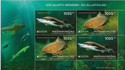 UNGARIA 2024 EUROPA CEPT Fauna si flora subacvatica Bloc cu 4 val. (2 ...