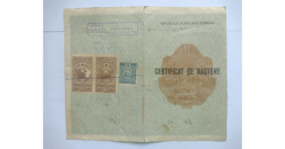 CERTIFICAT DE NASTERE RPR TIMBRU FISCAL | Okazii.ro