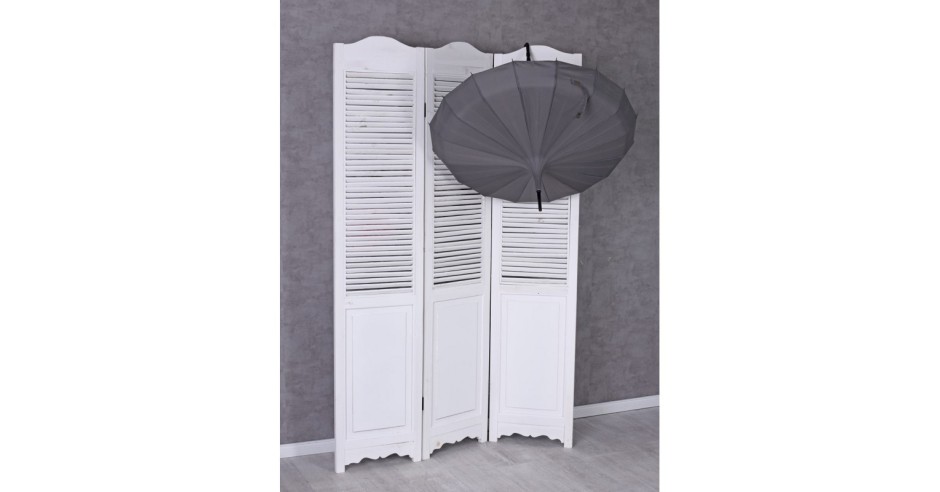 Paravan din lemn masiv alb antichizat MXA062 | arhiva Okazii.ro