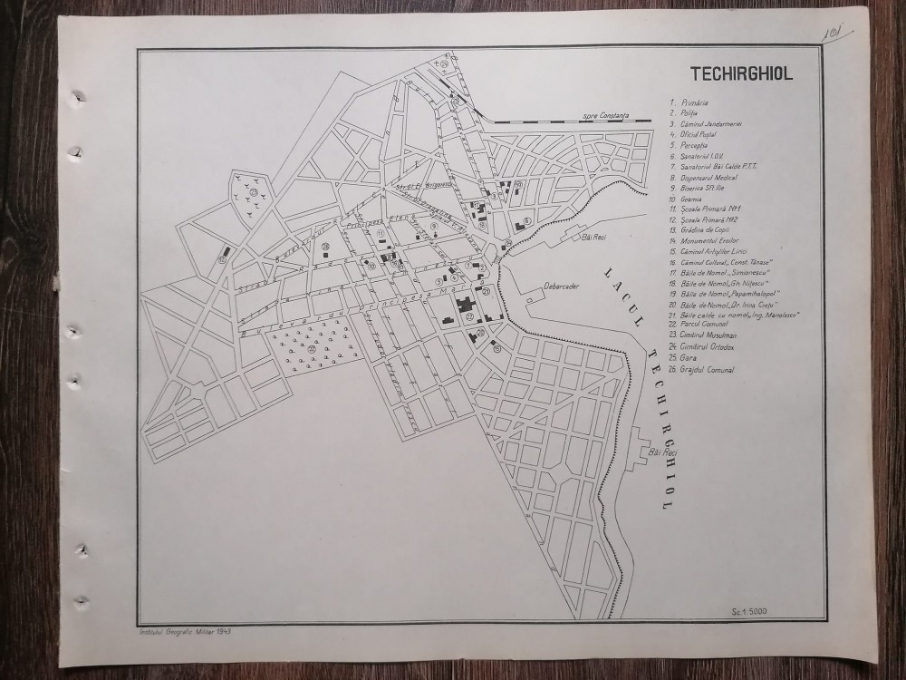 Harta Techirghiol 1943 | arhiva Okazii.ro