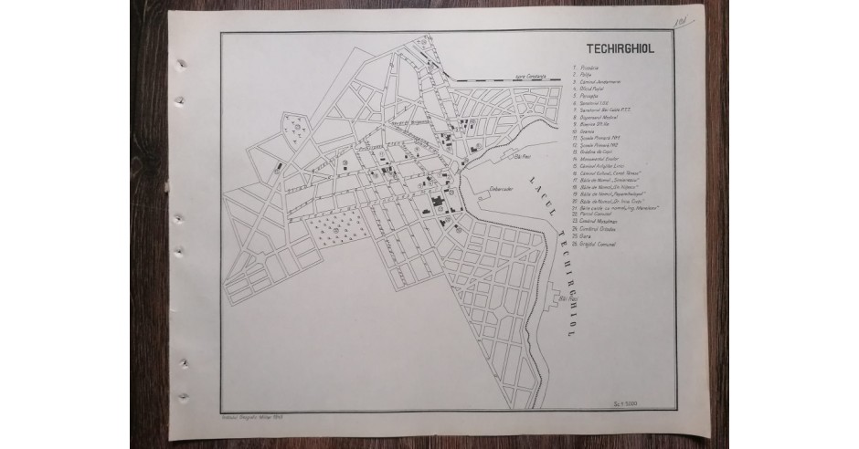 Harta Techirghiol 1943 | arhiva Okazii.ro