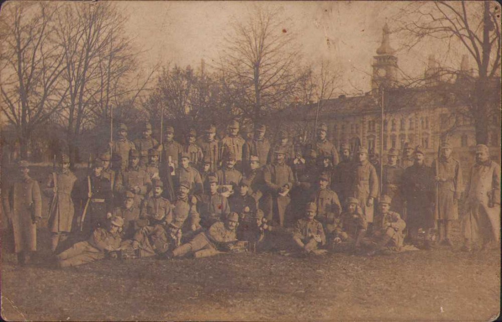 B3254 Poza Telegraphentruppe austro-ungara soldat origine romana 1916 ...