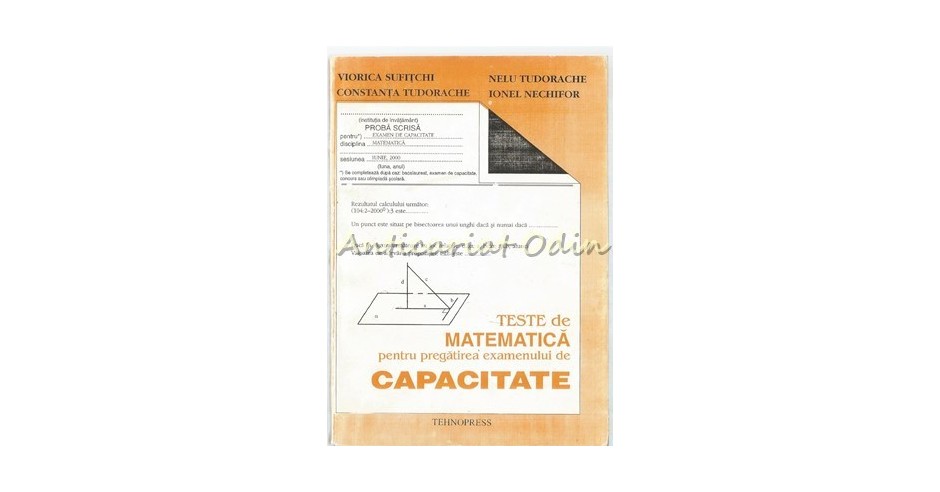 Teste De Matematica Pentru Pregatirea Examenului De Capacitate - V ...