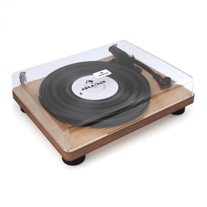 Auna TT Classic WD placa turnanta retro USB linie furnir de lemn out ...