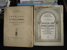 CRONICARI SI ISTORICI ROMANI DIN TRANSILVANIA - I. LUPAS 2 VOLUME ...
