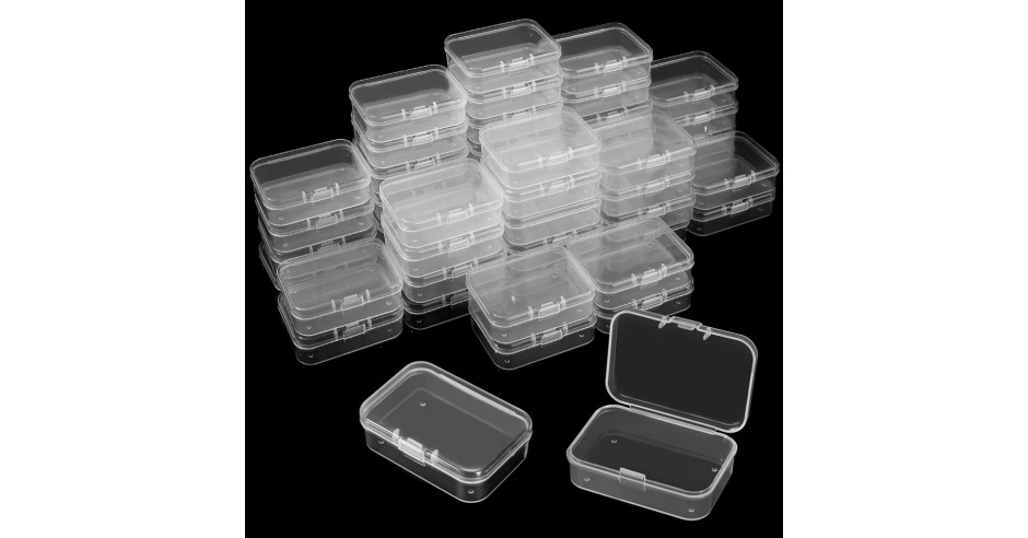 48 pachete de containere mici din plastic transparentă Cutie de ...