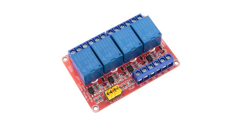 Modul releu 4 canale 12V Arduino, optocuplor, TTL Logic, relay, relee ...