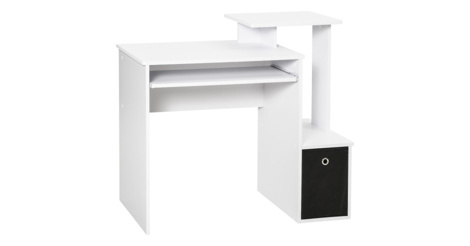 HOMCOM Birou modern pentru PC, birou pentru computer cu raft pentru ...