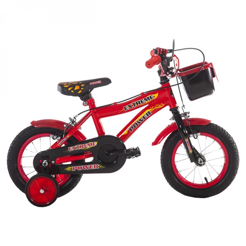 Bicicleta cu roti ajutatoare BMX, diametru roti 12 inch, 3-5 ani ...
