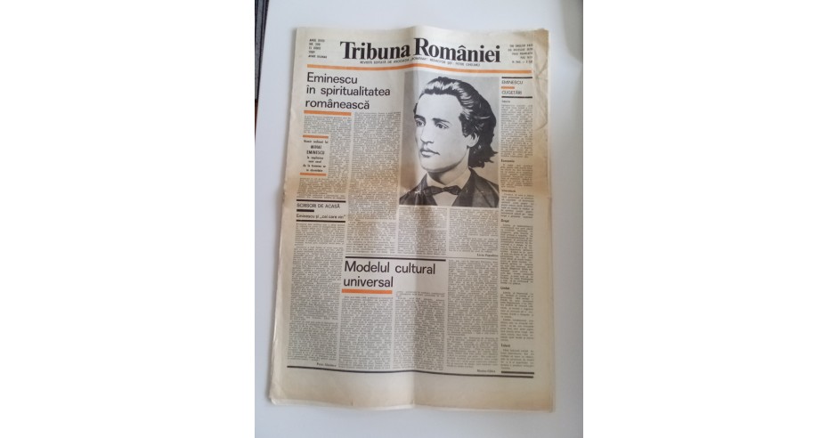 TRIBUNA ROMANIEI - 15 IUNIE 1989 - ZIAR INCHIAT LUI Mihai Eminescu ...
