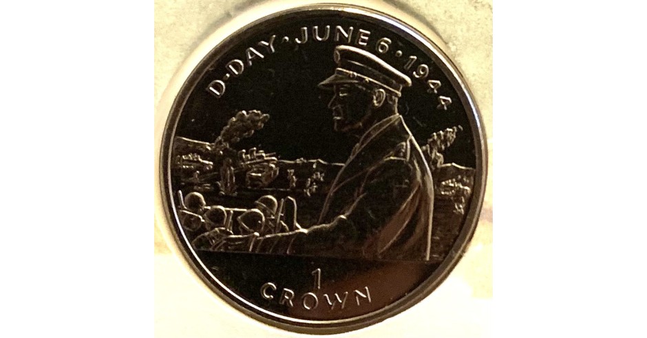 INSULA MAN 1 CROWN 1994,( 50TH ANNIVERSARY - D - DAY. GENERAL ...