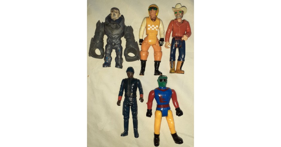 Lot 5 figurine articulate pilot cowboy Star Wars supererou gumat 10 cm ...