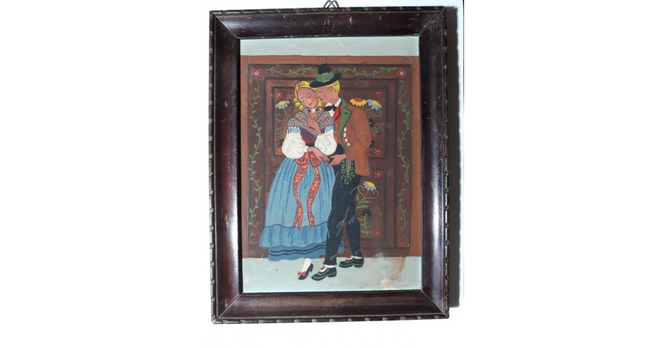TABLOU VECHI - ULEI PE LEMN - PORT TRADITIONAL SASESC - GERMAN - DECOR ...